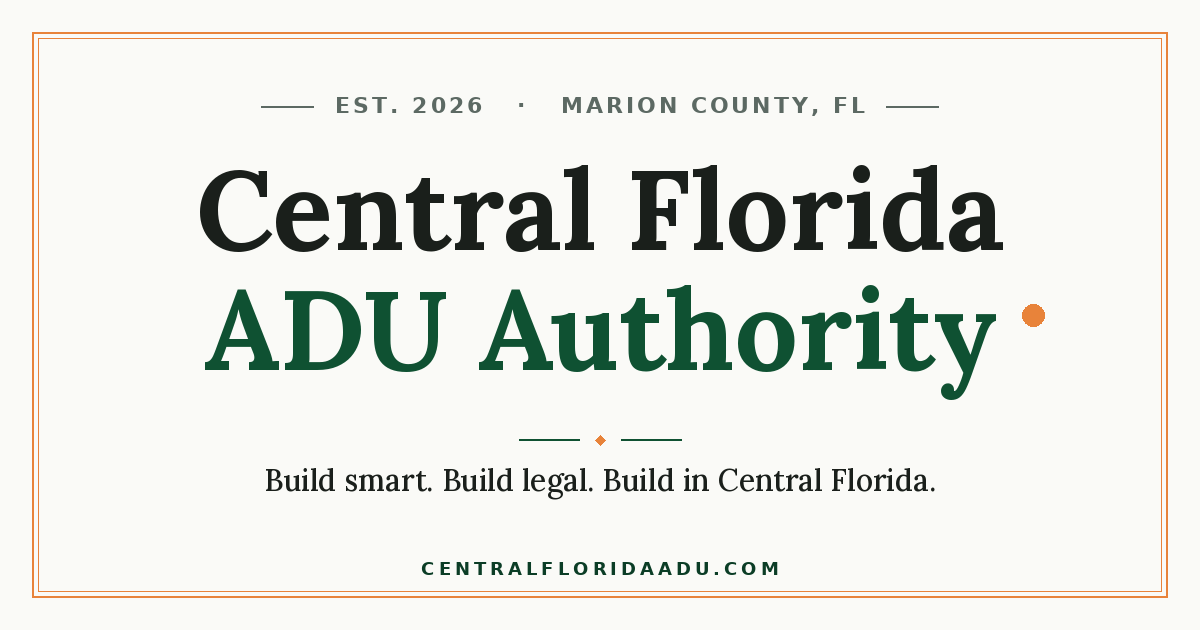 Orlando ADU Incentive 2026 | Central Florida ADU Authority